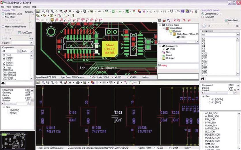 visECAD – kontrola schémat a desek před výrobou
