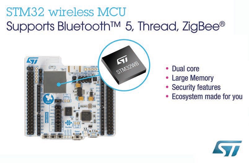 Integrované RF rozhraní a dvě jádra v nové MCU řadě STM32WB. Nízká ...