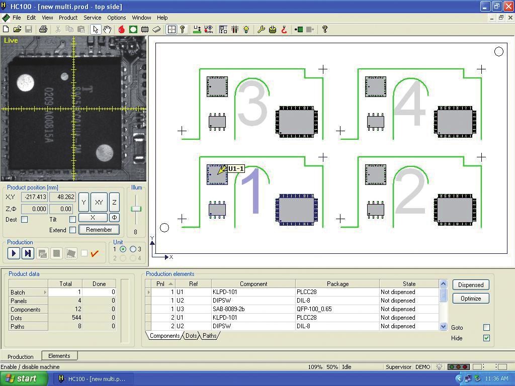 DIMA GROUP – SMT technologie a selektivní lakování desky